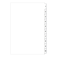 A4 10 Tab Printed Dividers - Tabbing Services Ltd