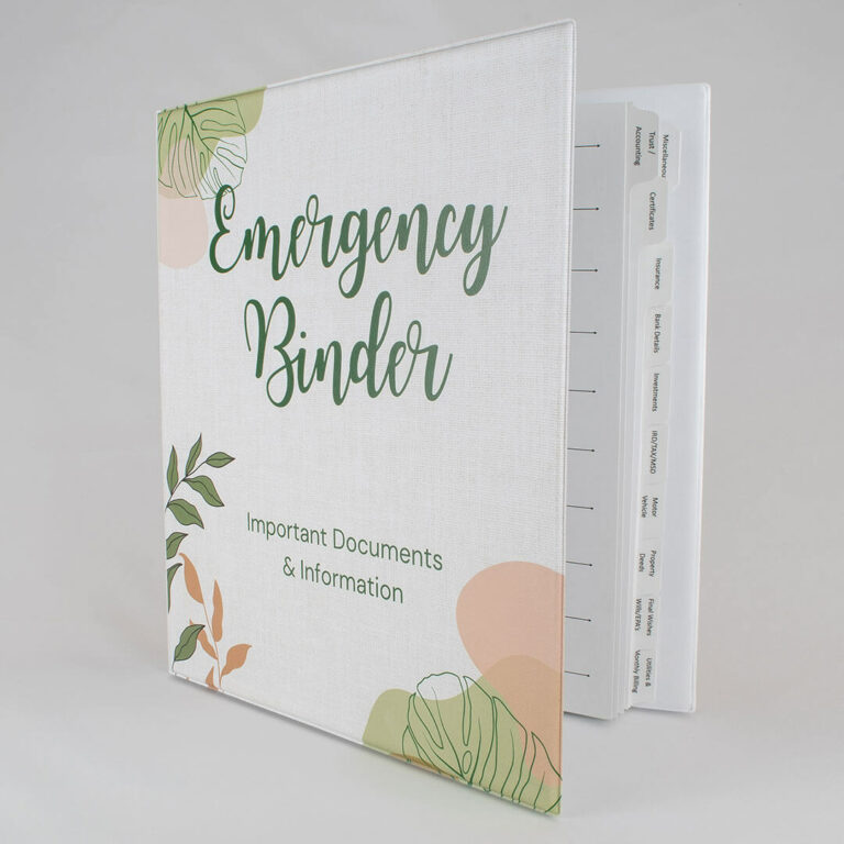 Emergency Binder - Tabbing Services Ltd